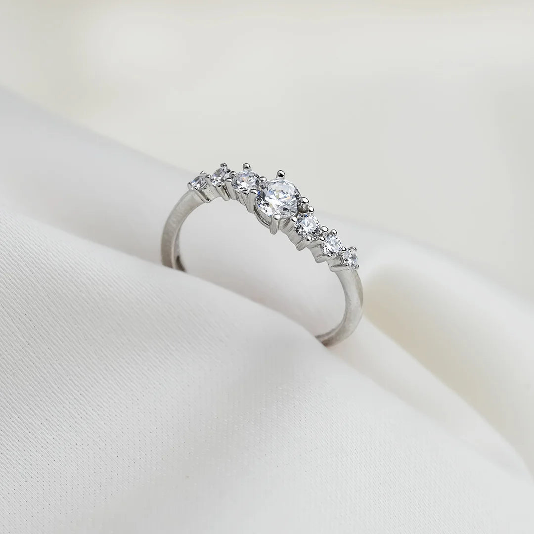 Silver Crystal Gleam Ring – Silversheen