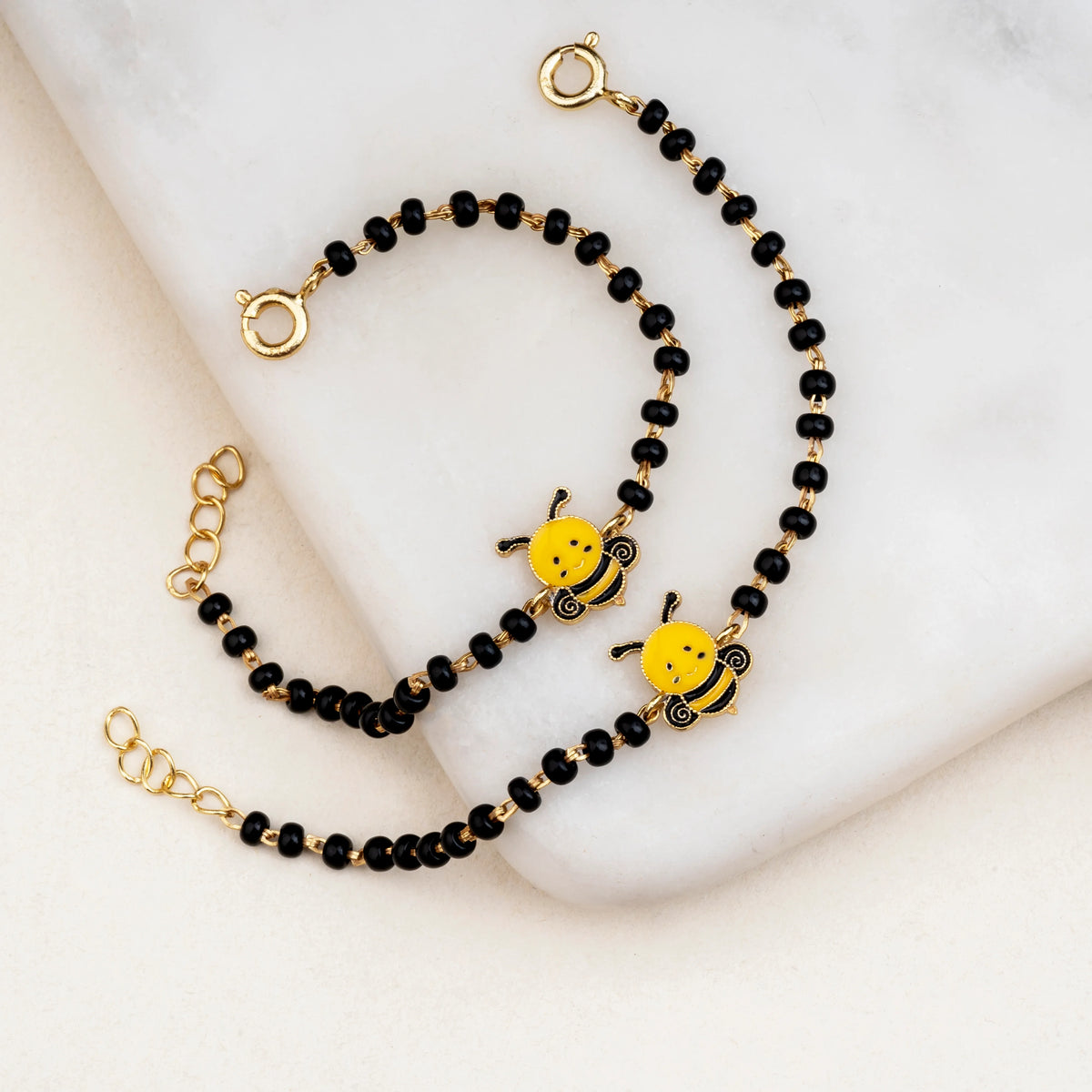 Silver Gold Honey Bee Charm Kids Nazariya – Silversheen