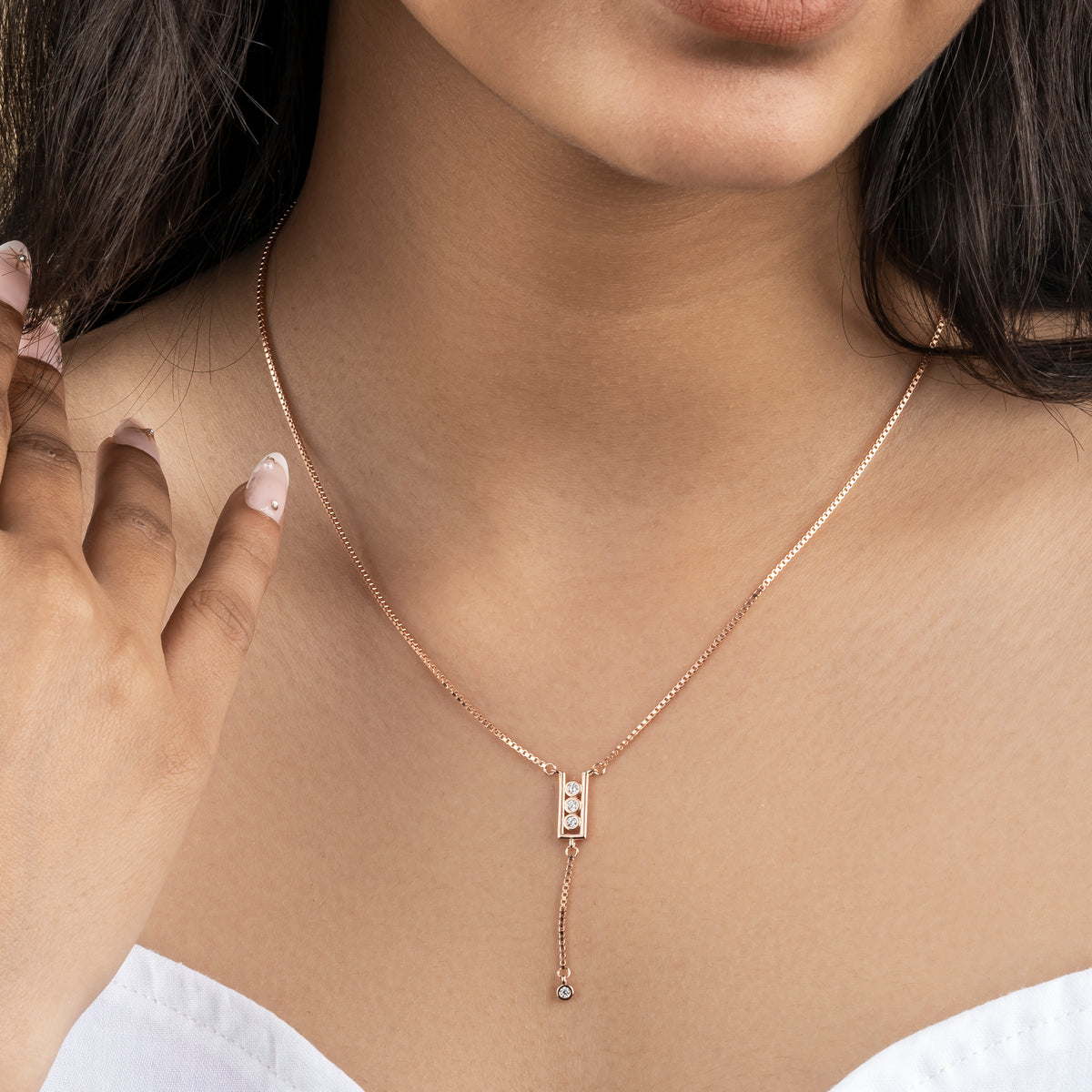 Silver Rose Prism Chain | Silversheen