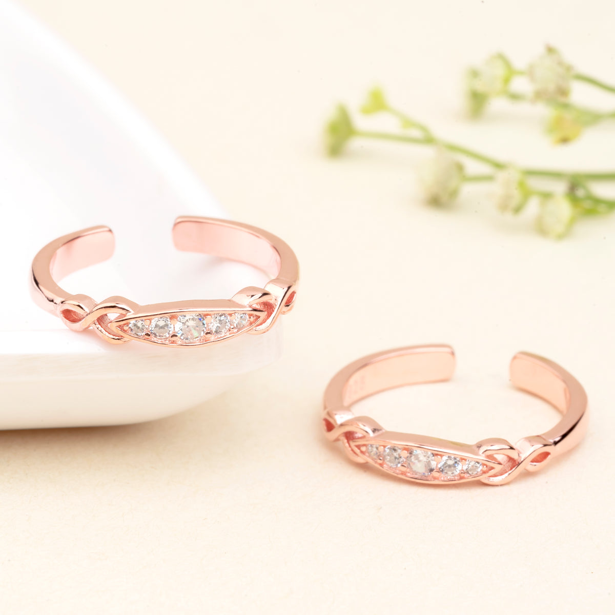 Silver Rose Elegant Toe Ring | Silversheen