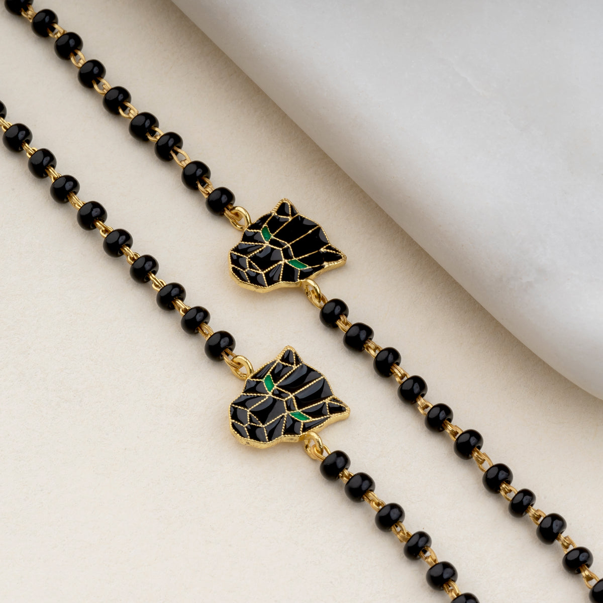 Silver Gold Plated Black Panther Kids Nazariya – Silversheen